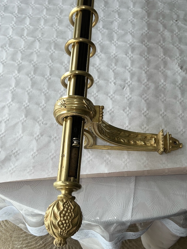 Antique Brass Curtain Rod - Etsy