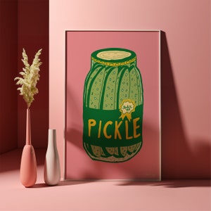 Pickle-trend Poster-moderner Stil,poster Essen,retro Malerei, Küche ...