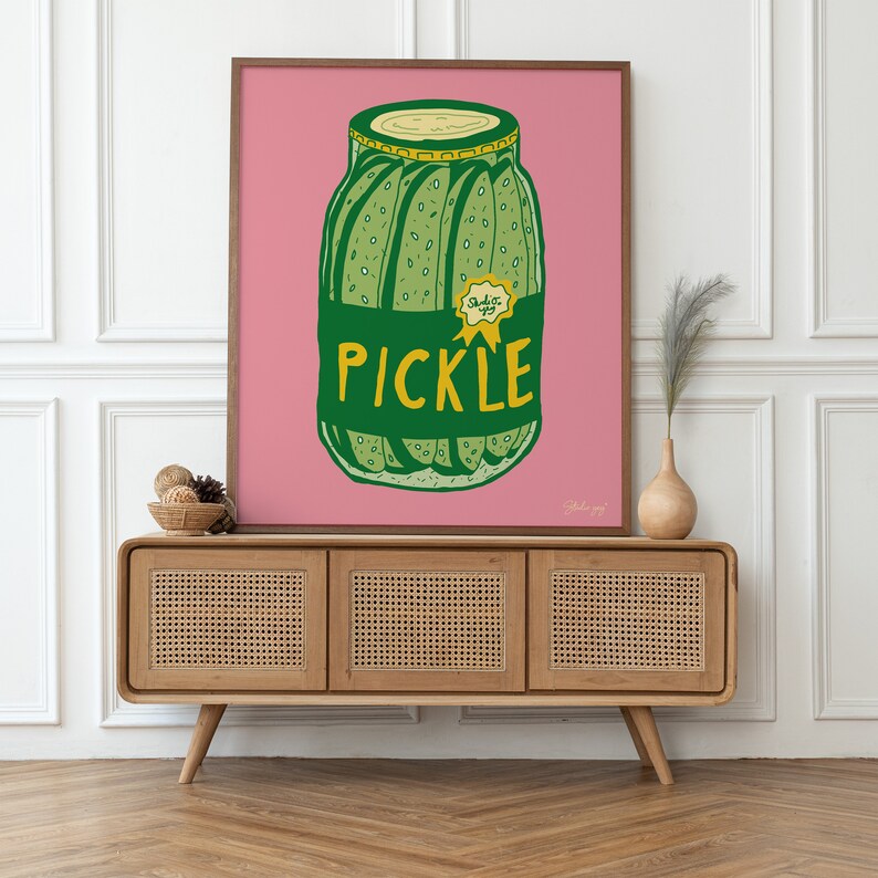 Pickle-trend Poster-moderner Stil,poster Essen,retro Malerei, Küche ...