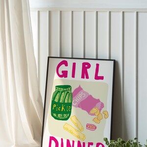 Girl Dinner-tiktok Trend Poster-moderner Stilposter - Etsy