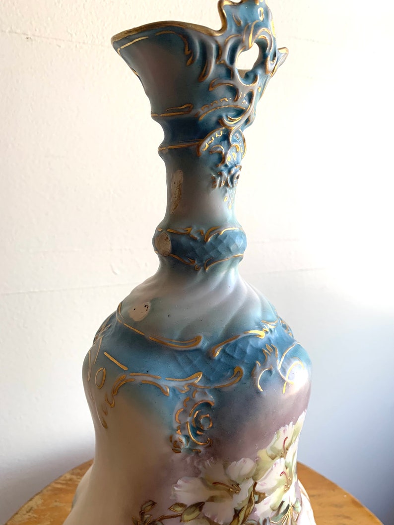 Antique Robert Hanke Porcelain Vase: Austrian Blue Lily Vase - Etsy