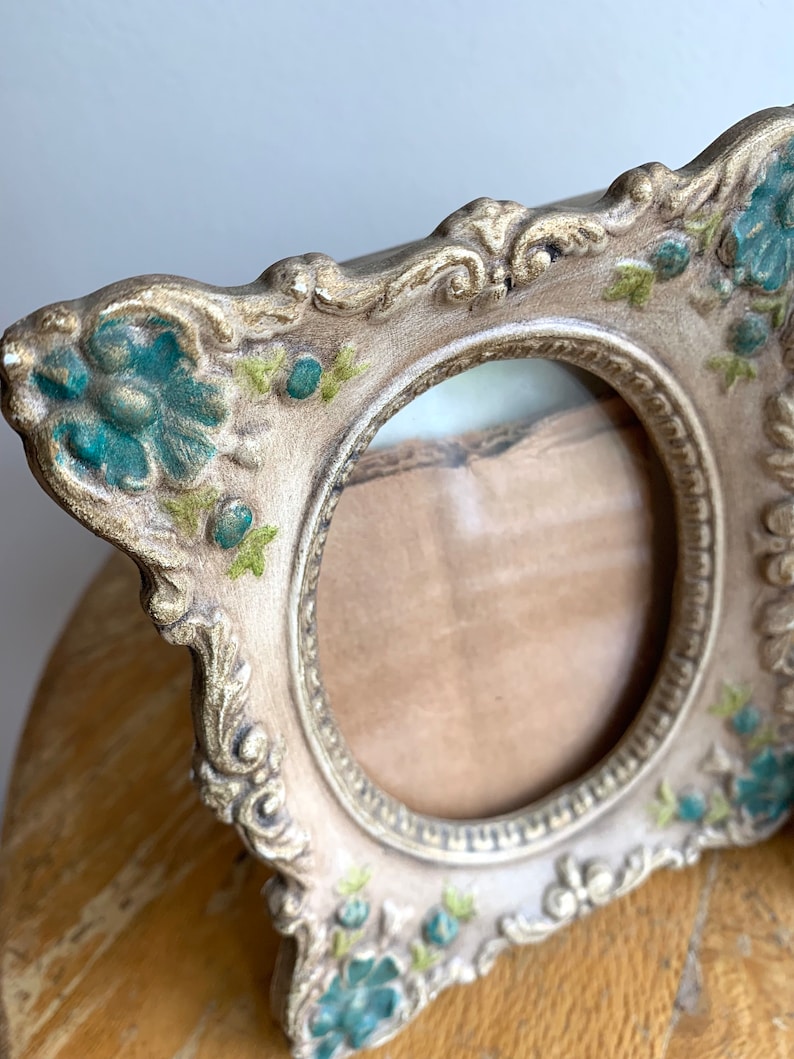 Vintage Mini Handmade Picture Frame Set / Small Ornate Picture Frame ...