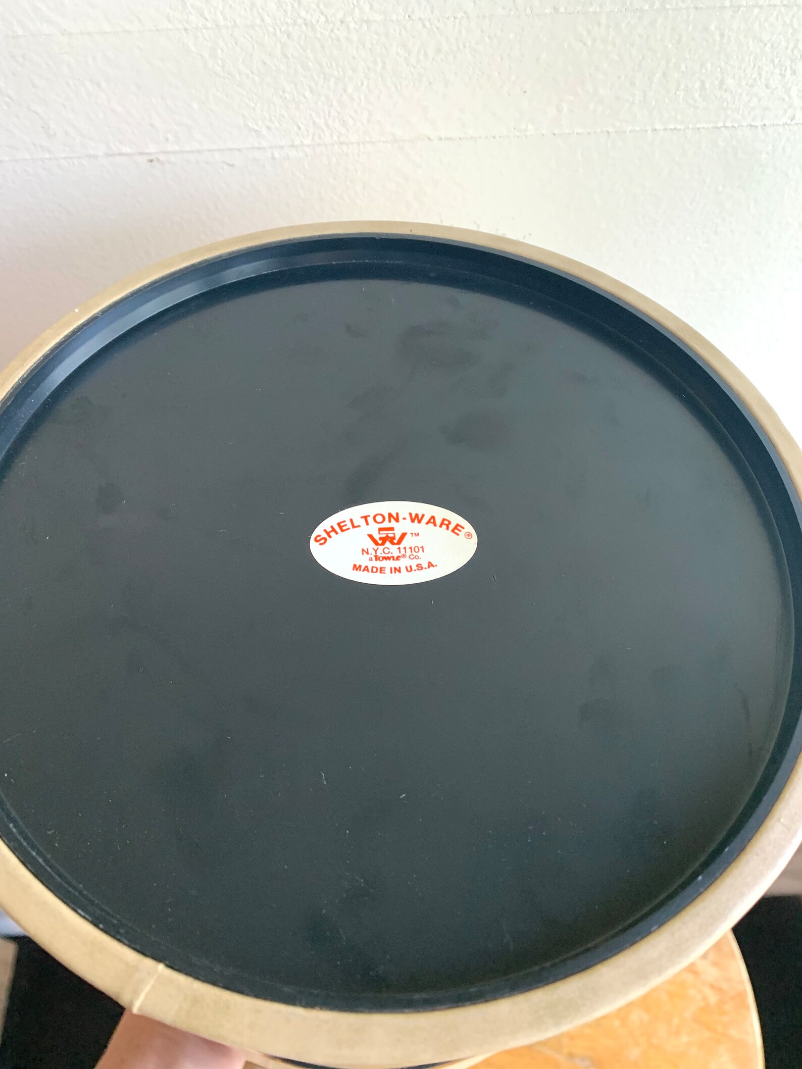 Vintage Vinyl Ice Bucket / Shelton Ware Ice Bucket / Tall Beige Ice ...