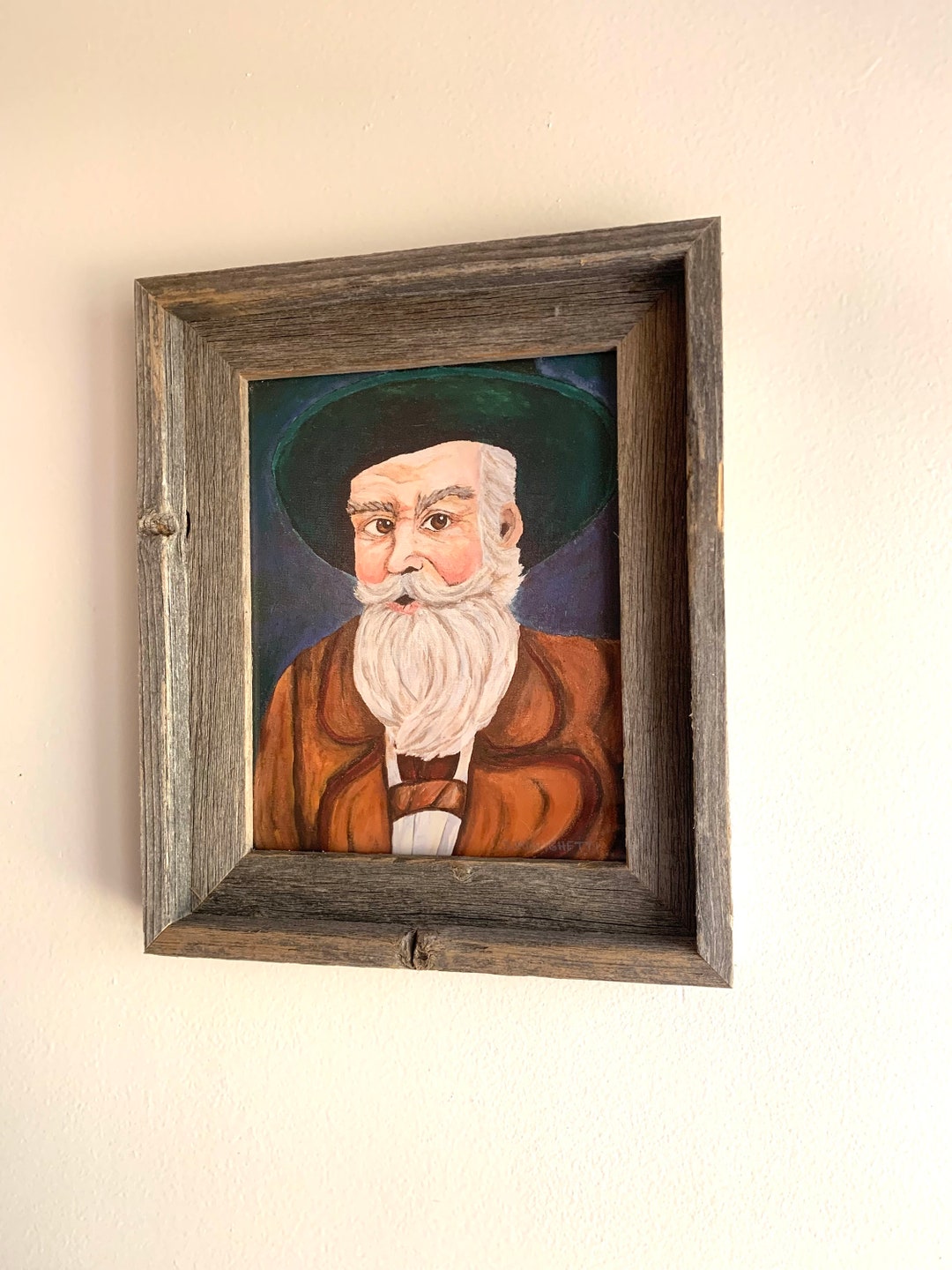 Framed Portrait Art Print/ Old Man Painting/ Oktoberfest Painting ...
