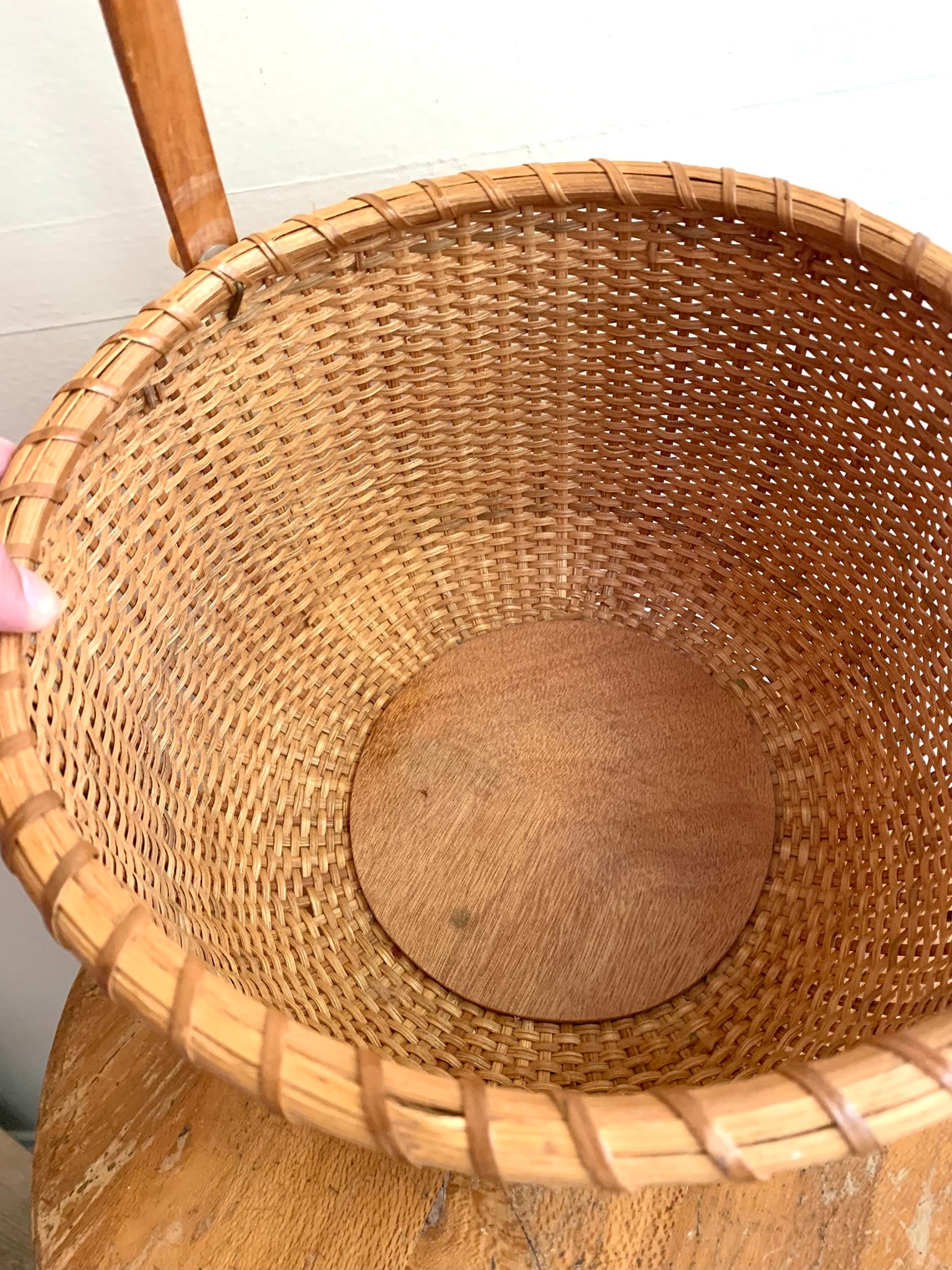 Vintage Nantucket Wicker Basket / Vintage Wicker / Nautical Basket ...
