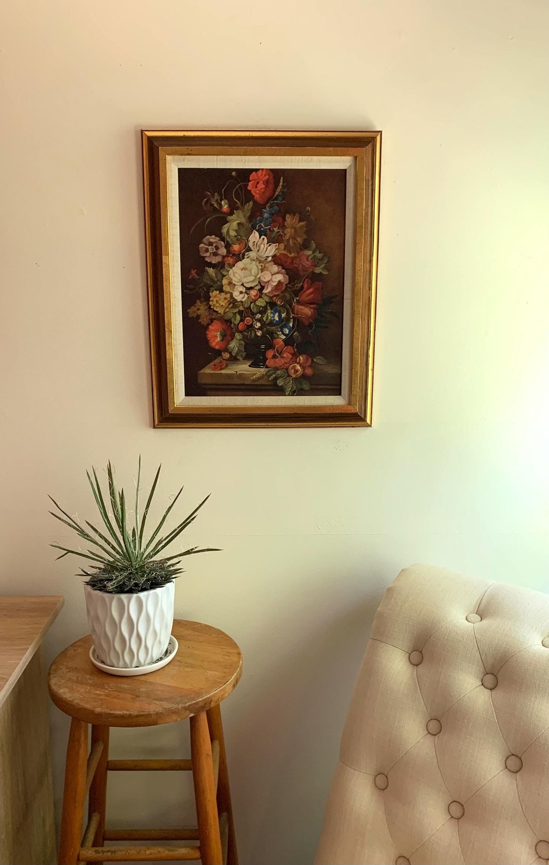 Vintage Bartels Floral Still Life Print: Dark Moody Framed Art - Etsy