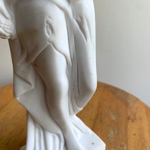 Vintage Marble Goddess Statue / White Stone Female Statue / Goddess ...