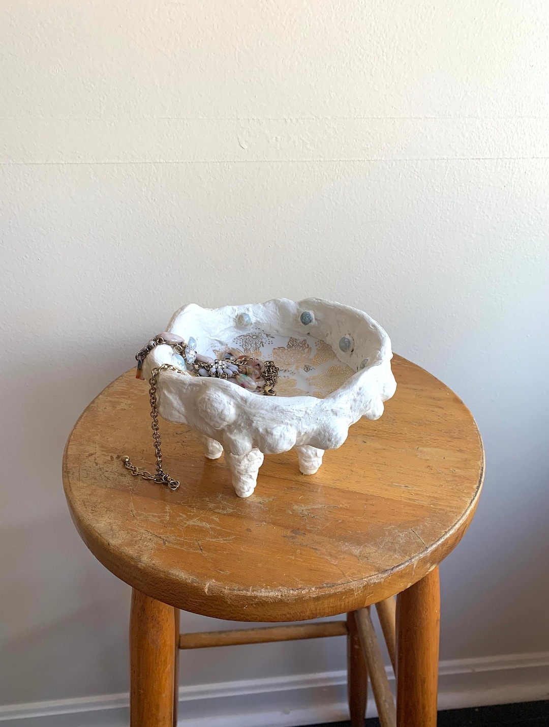 Handmade Sculpted Bowl With Vintage China/functional Art Sculpture ...