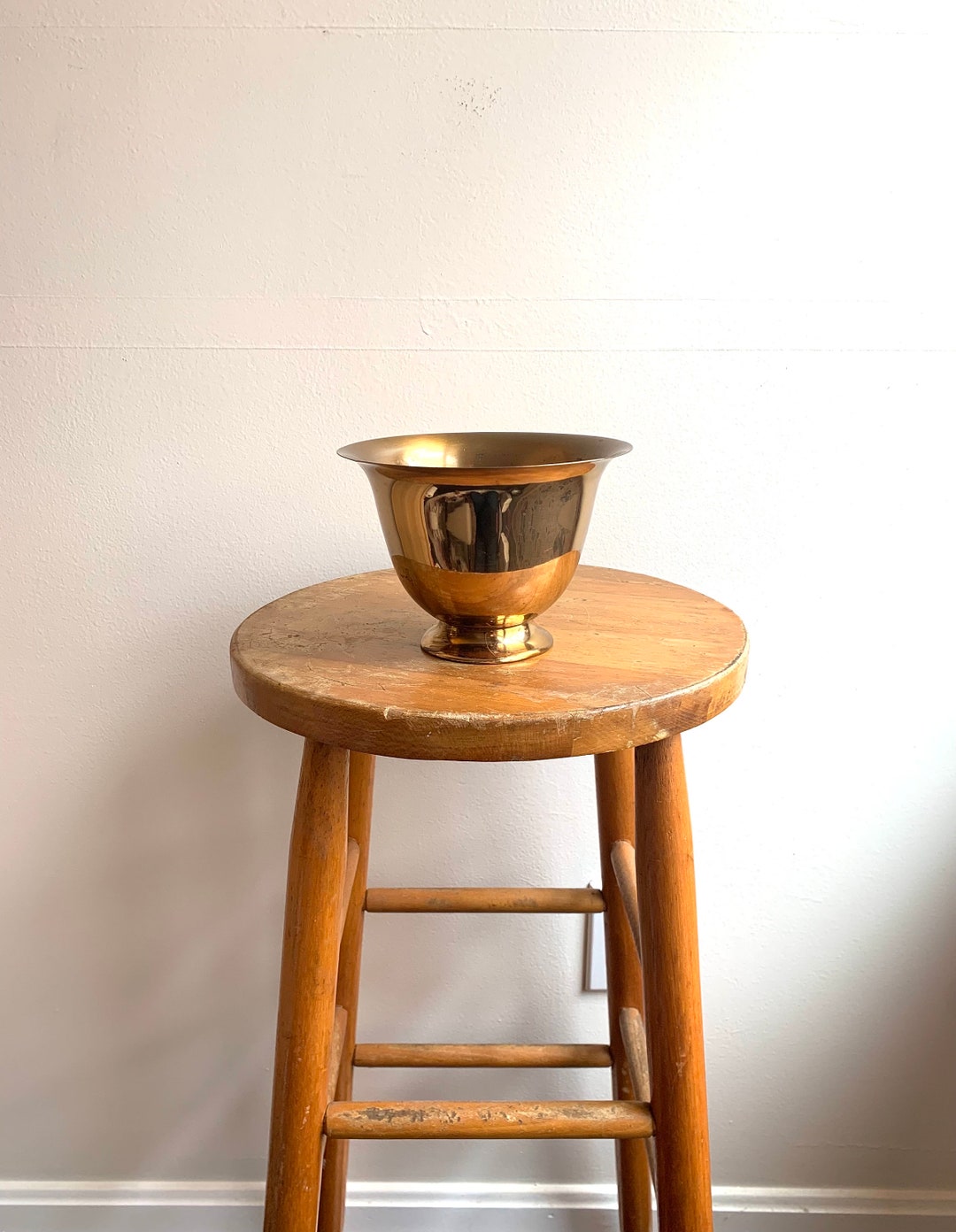 Vintage Bronze Footed Bowl/ Aztec Original Golden Ware Solid Jewelers ...