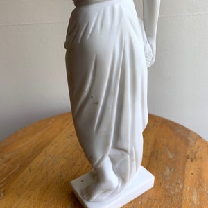 Vintage Marble Goddess Statue / White Stone Female Statue / Goddess ...