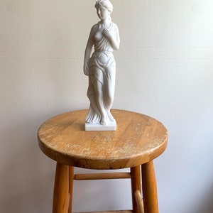 Vintage Marble Goddess Statue / White Stone Female Statue / Goddess ...