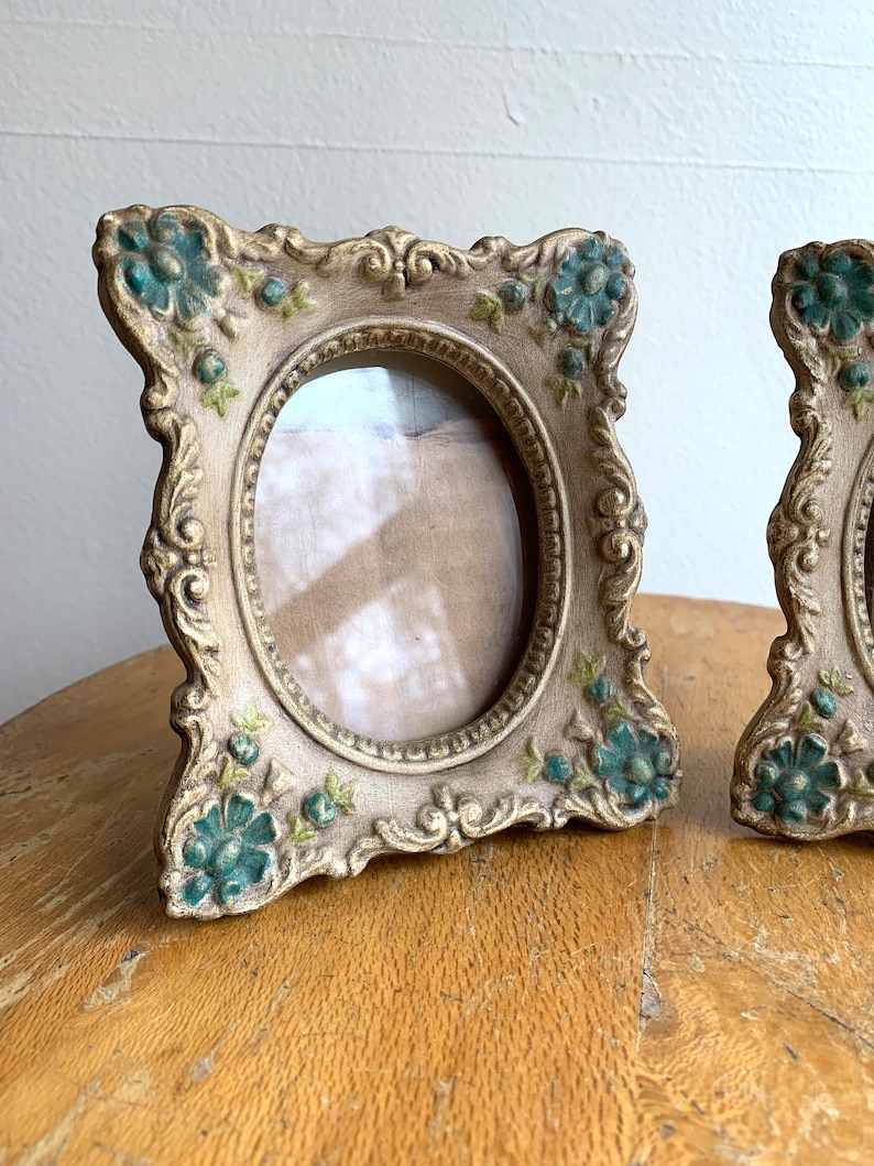 Vintage Mini Handmade Picture Frame Set / Small Ornate Picture Frame ...