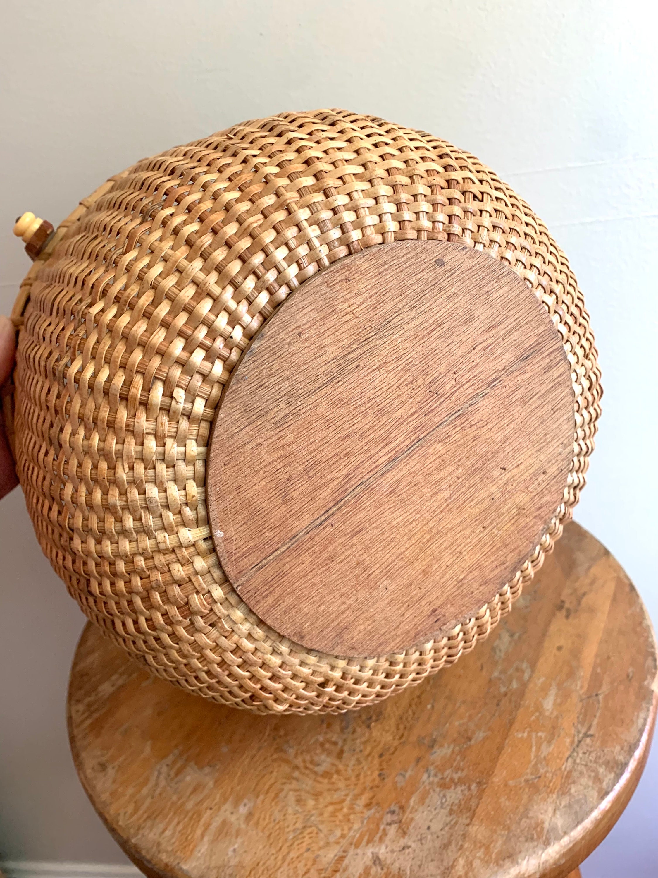 Vintage Nantucket Wicker Basket / Vintage Wicker / Nautical Basket ...