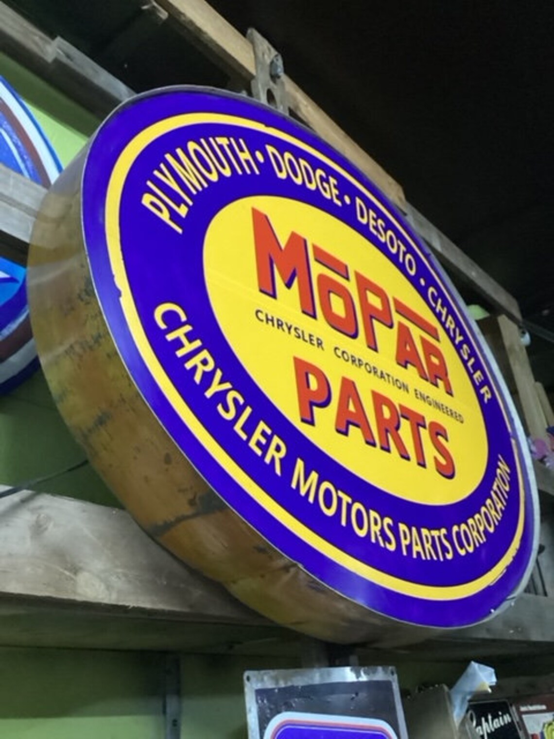 Mopar Sign, Chrysler, Dodge, Disota Lightbox Sign Folded Metal ...