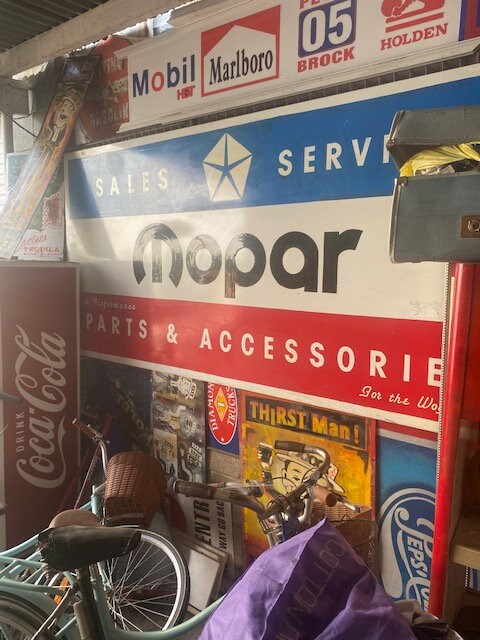 Chrysler Signs Mopar Large Metal Garage Sign 8foot X 4 Foot Metal Signs ...