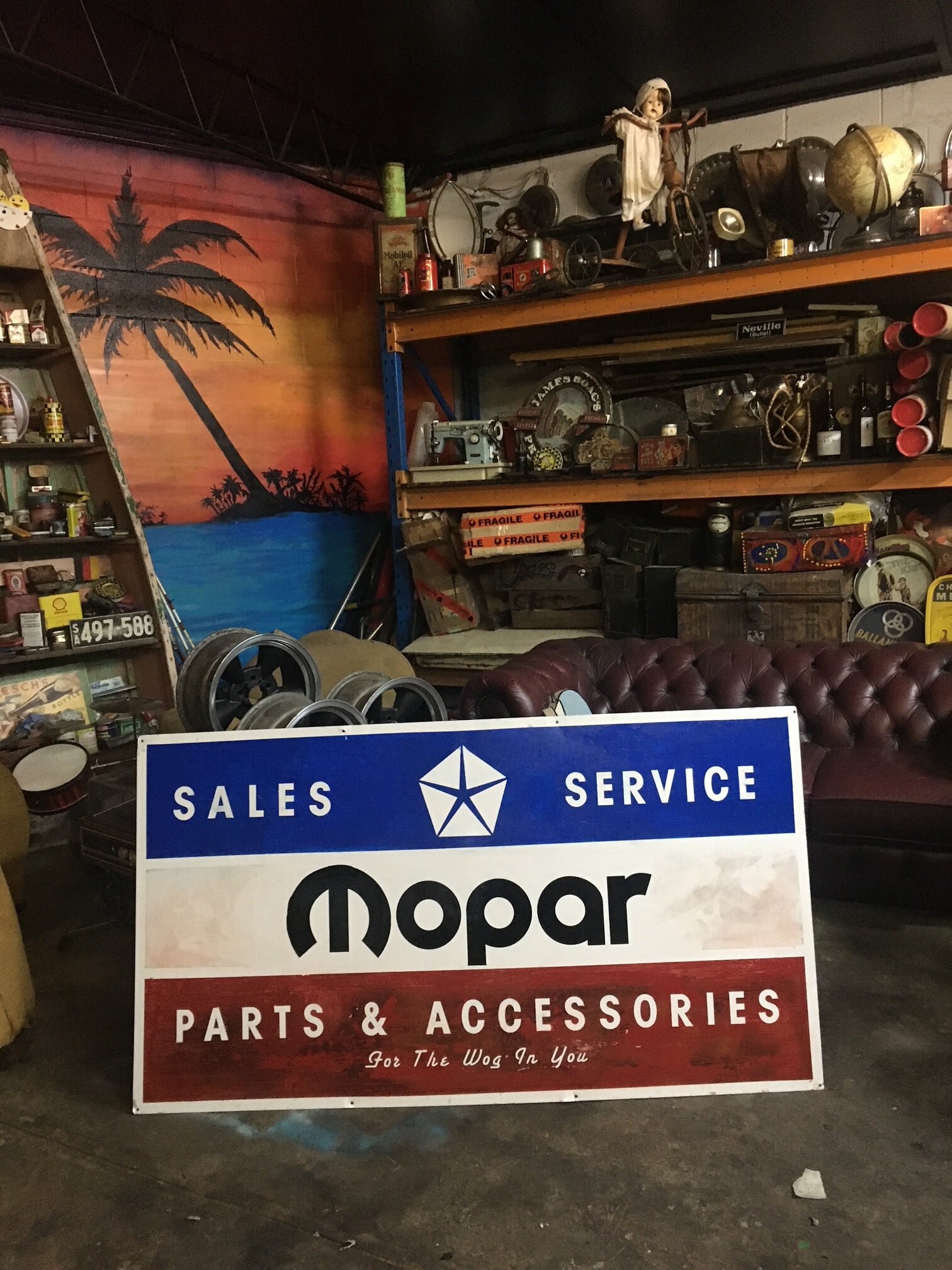 Mopar Sign, Chrysler, Dodge, Disota Lightbox Sign Folded Metal ...