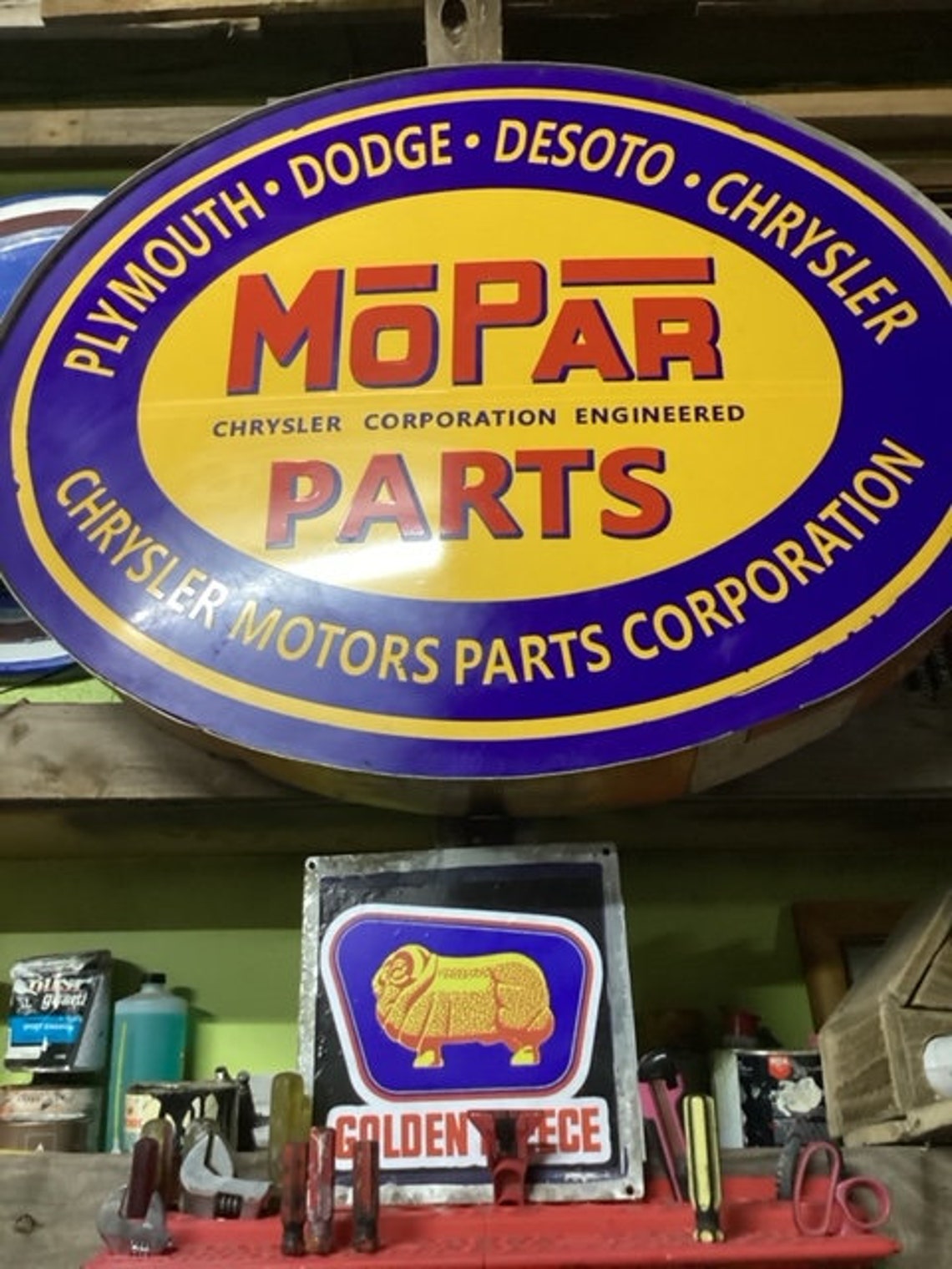 Mopar Sign, Chrysler, Dodge, Disota Lightbox Sign Folded Metal ...