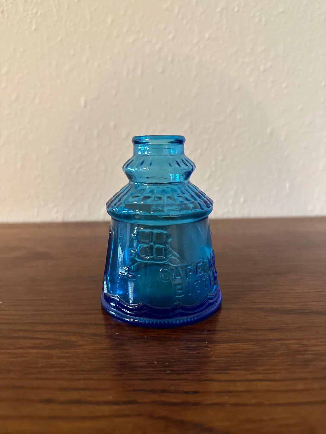 Vintage Wheaton Cape May Bitters Glass - Apothecary Blue Glass - Etsy