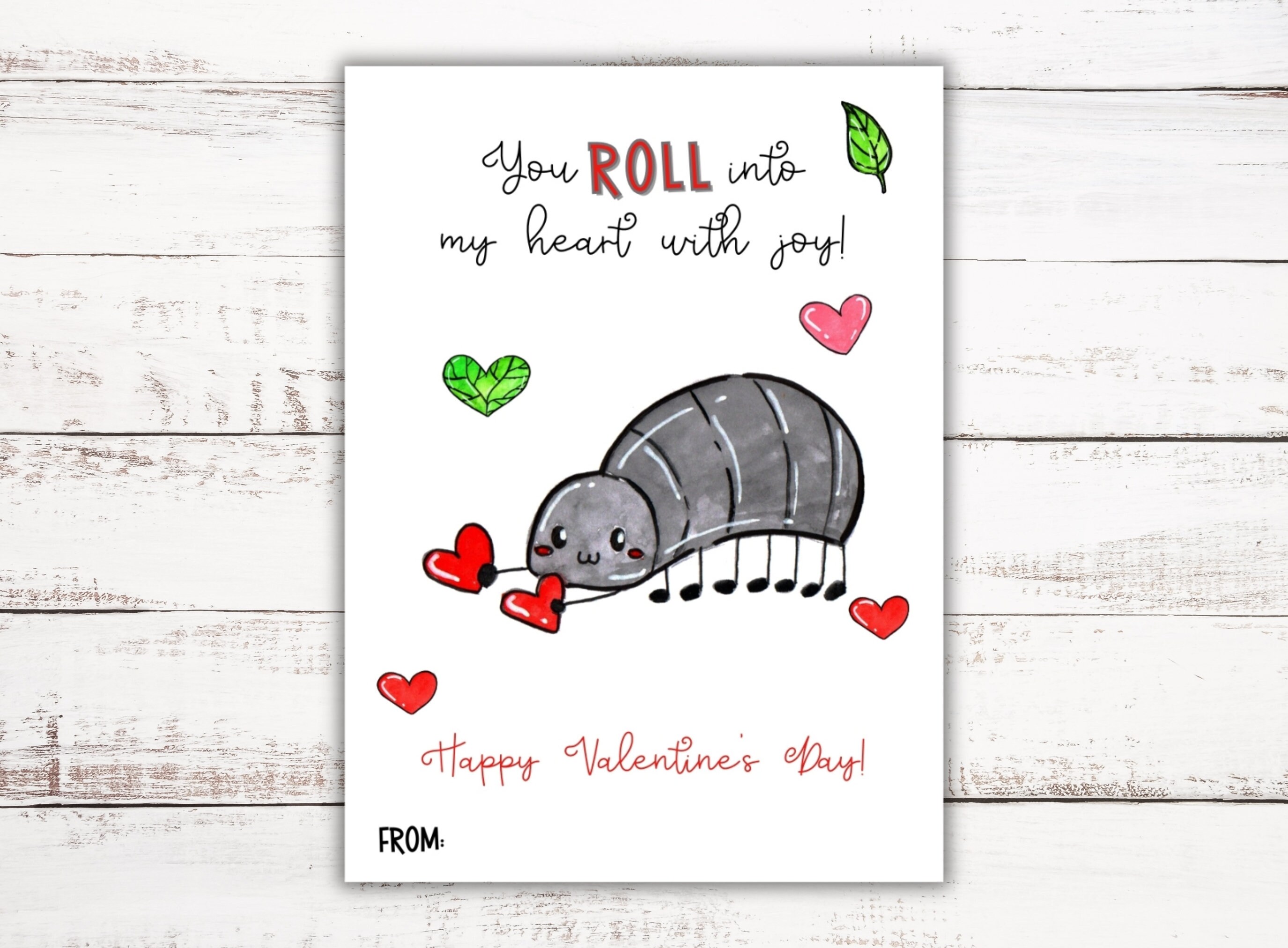 Printable Love Bug Valentines Personalized - Etsy
