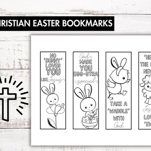 Christian Easter Coloring Bookmark - Etsy