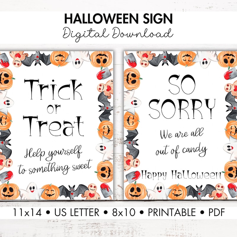 Halloween Candy Sign - Etsy