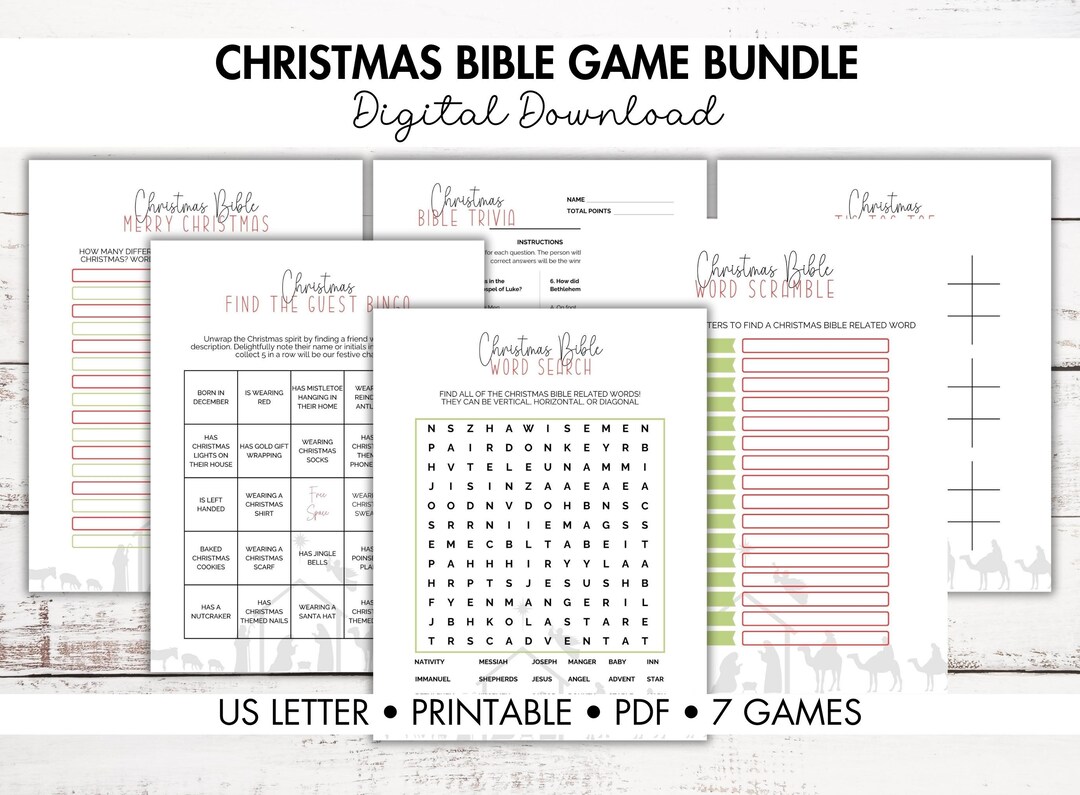 Christmas Bible Game Bundle - Etsy