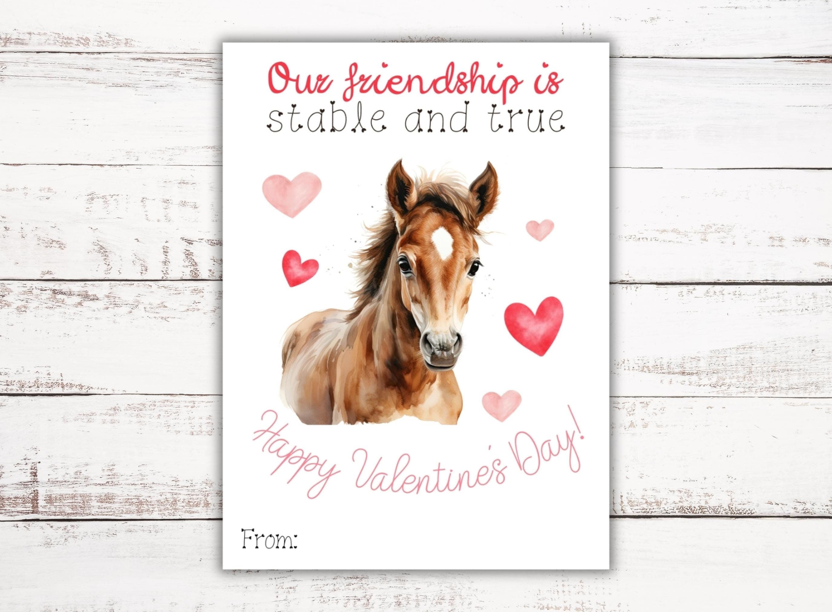 Printable Horse Valentines Personalized - Etsy