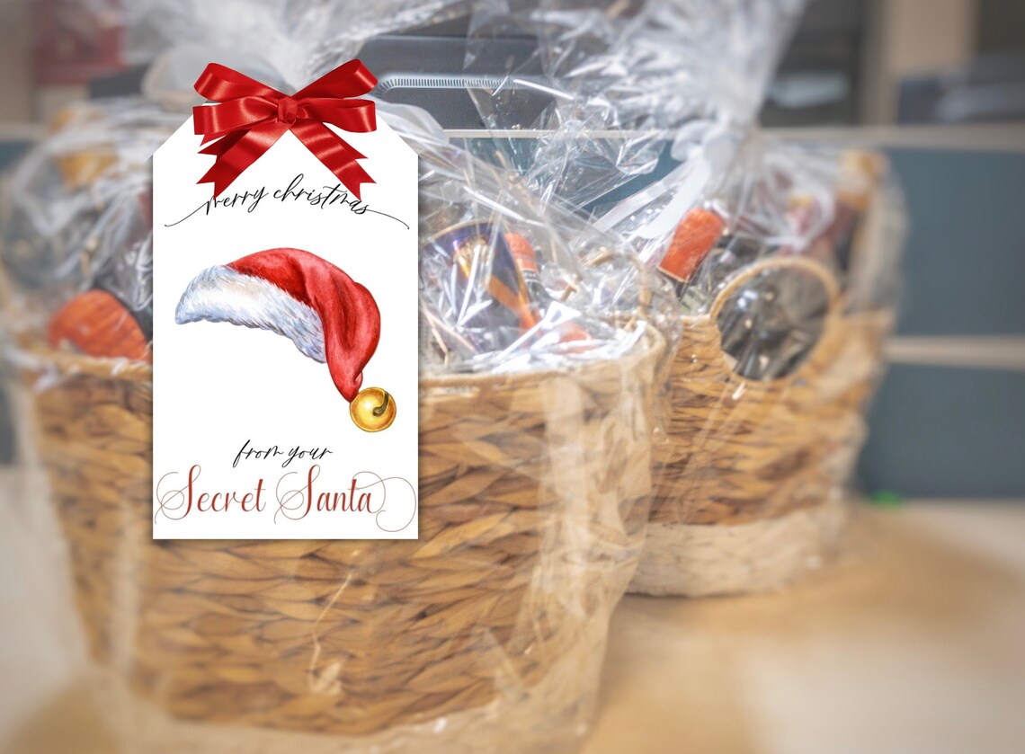 Secret Santa Gift Tags Printable - Etsy