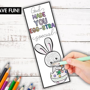 Christian Easter Coloring Bookmark - Etsy