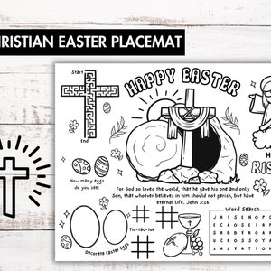 Christian Easter Placemat - Etsy