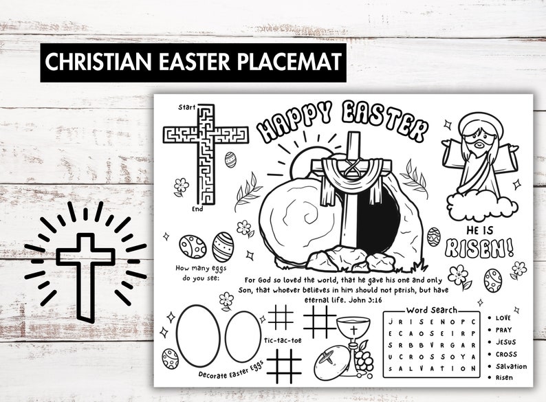 Christian Easter Placemat - Etsy