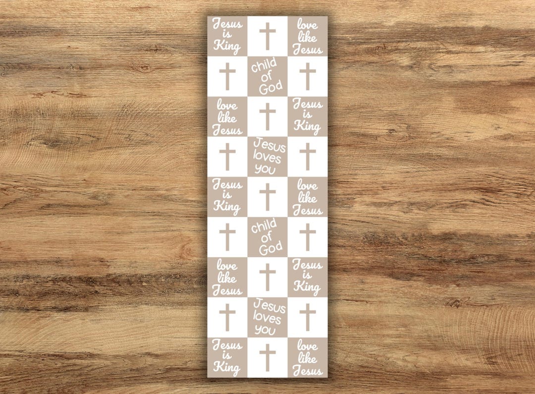 Printable Christian Bookmark Set, Checkered Bookmark, Modern Neutral ...