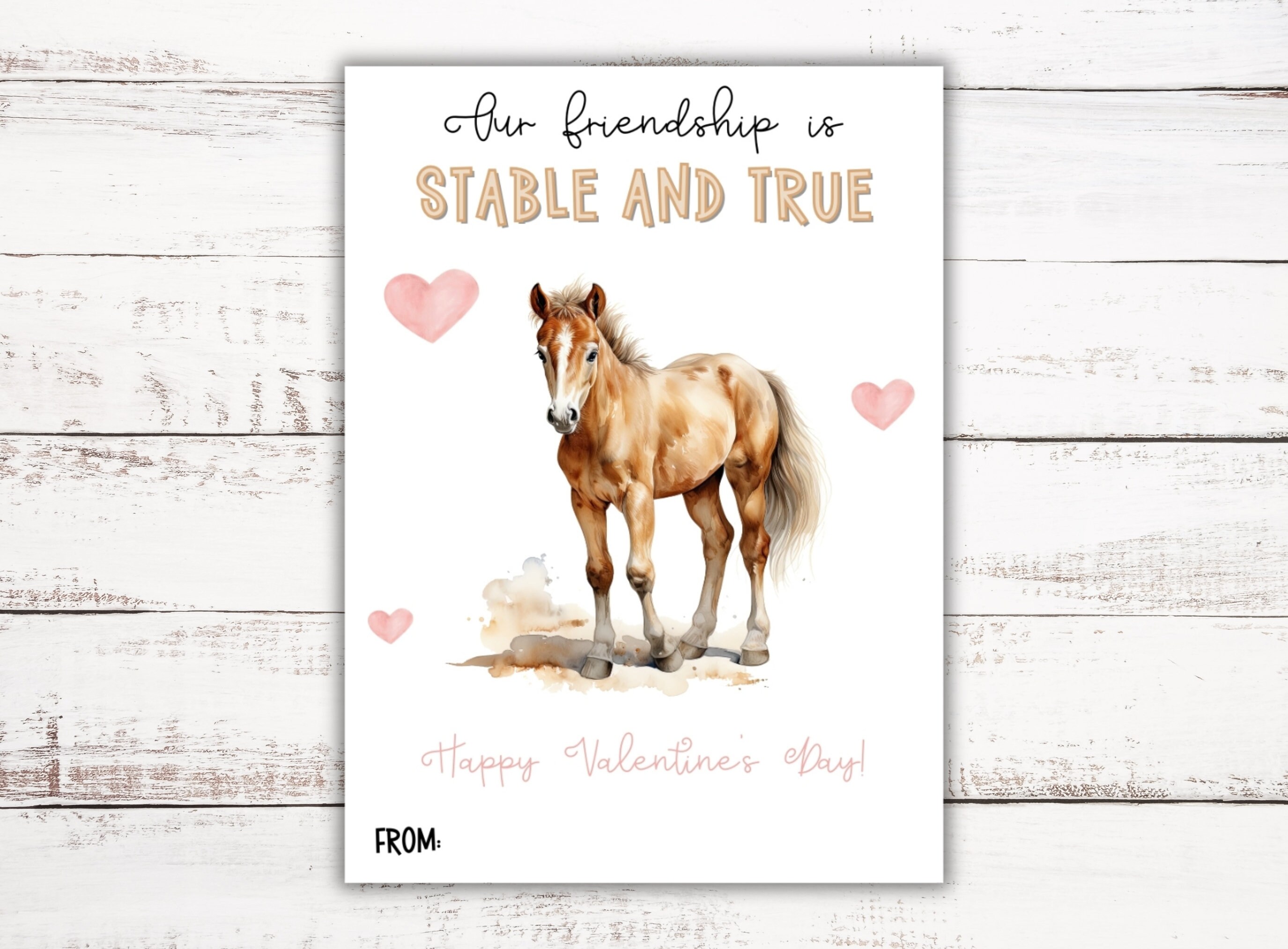 Printable Horse Valentines Personalized - Etsy