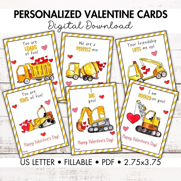 Construction Valentine - Etsy