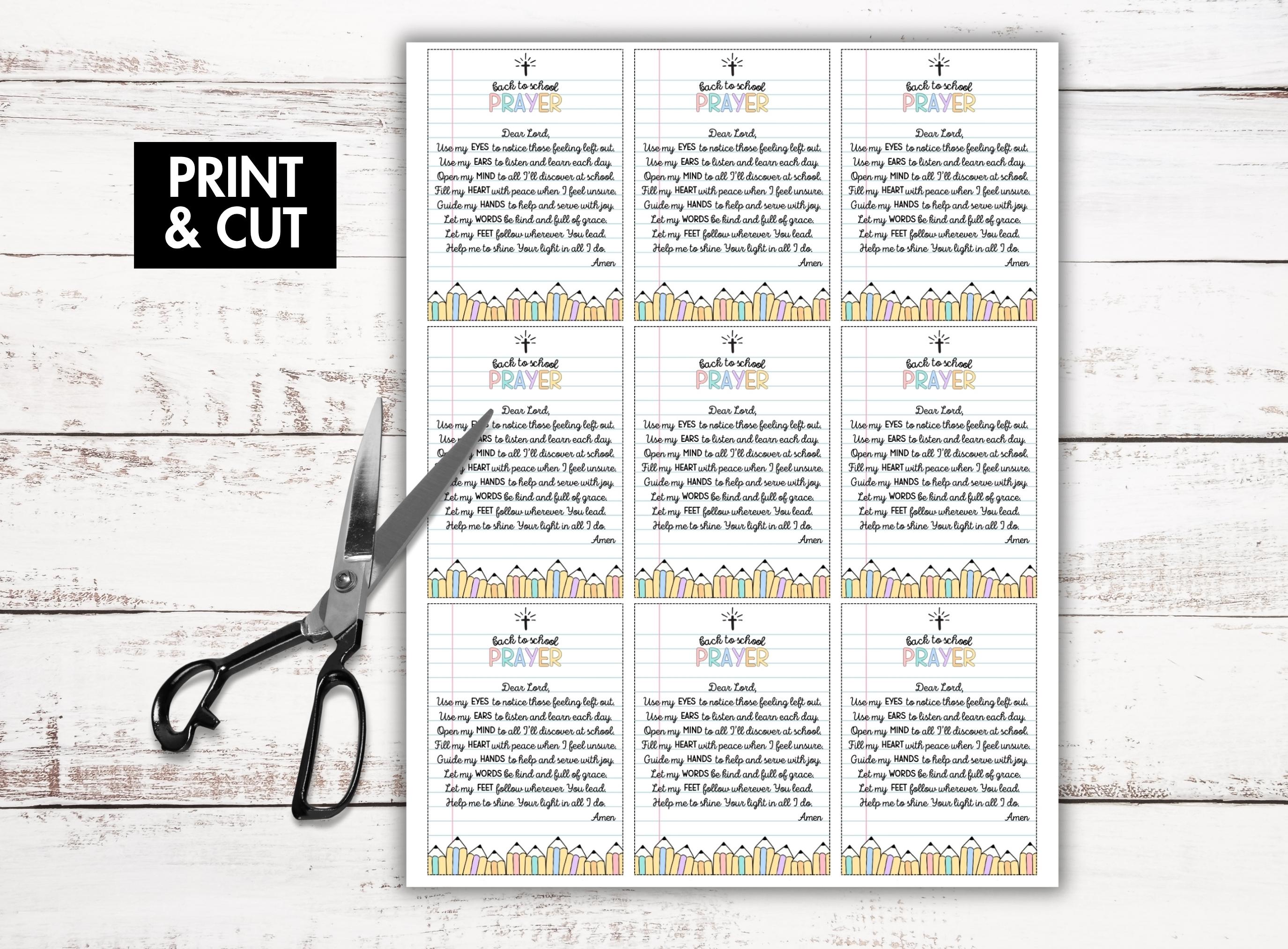 Back to School Prayer Printable, Backpack Blessing, Back to School ...
