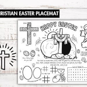 Printable Christian Easter Activity Pages, Church Activity for Kids ...