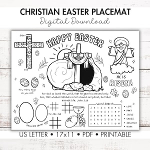 Christian Easter Placemat - Etsy