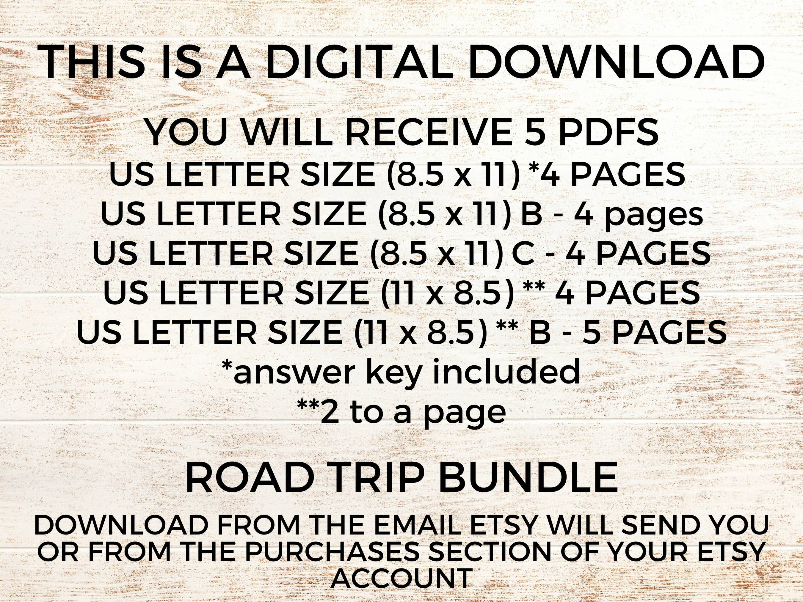 Road Trip Printable Bundle, Road Trip 9 Page Activities Bundle, Road ...