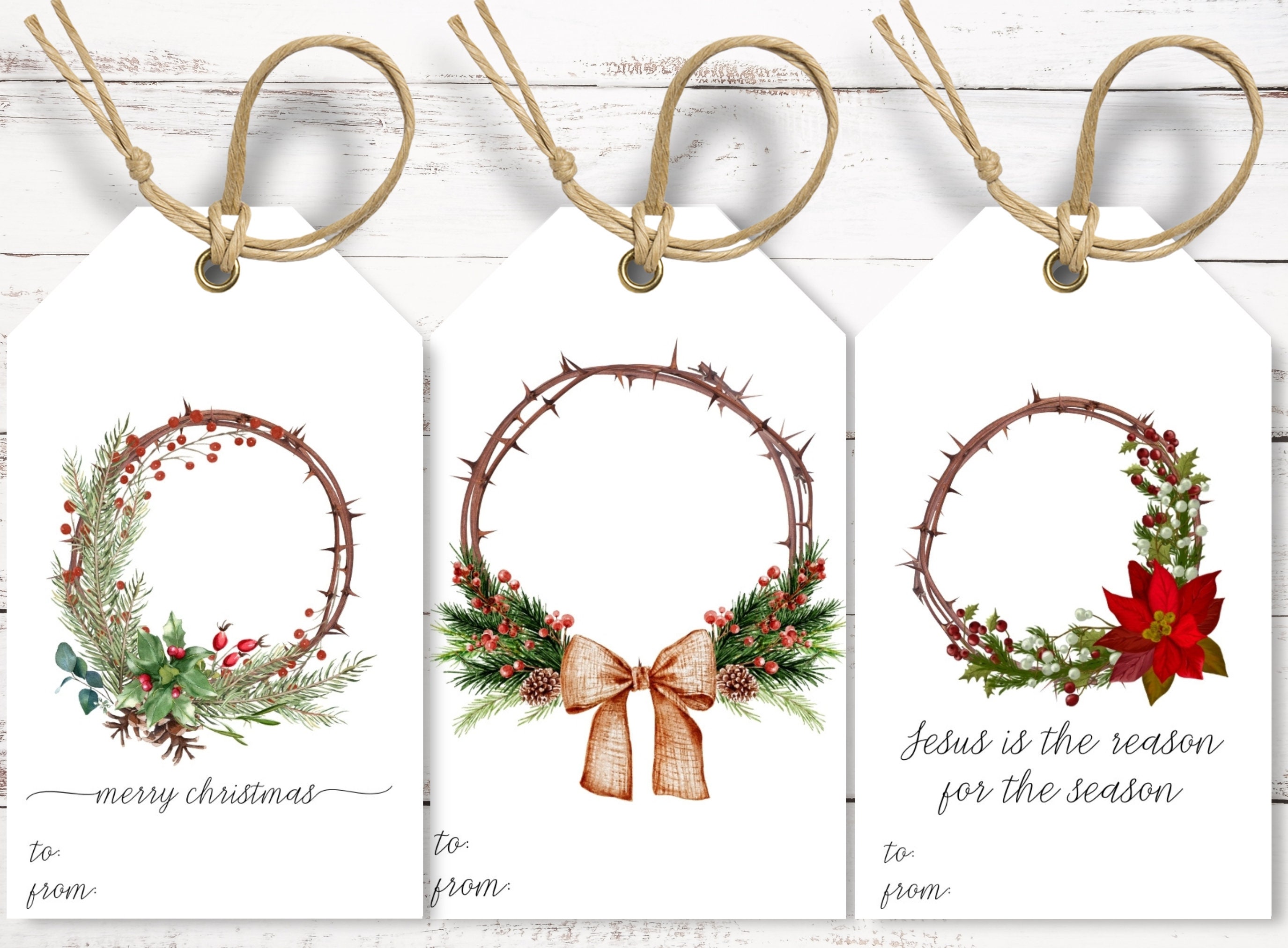 Jesus Christmas Gift Tags - Etsy