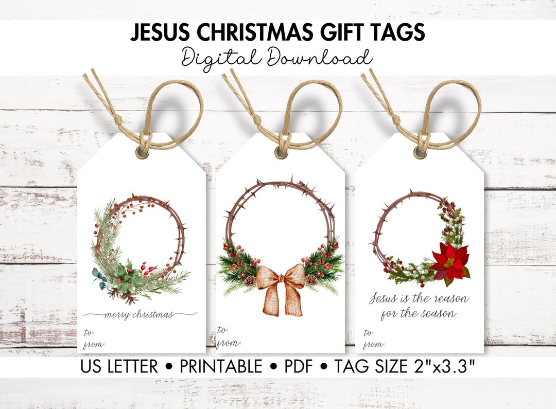 Jesus Christmas Gift Tags - Etsy