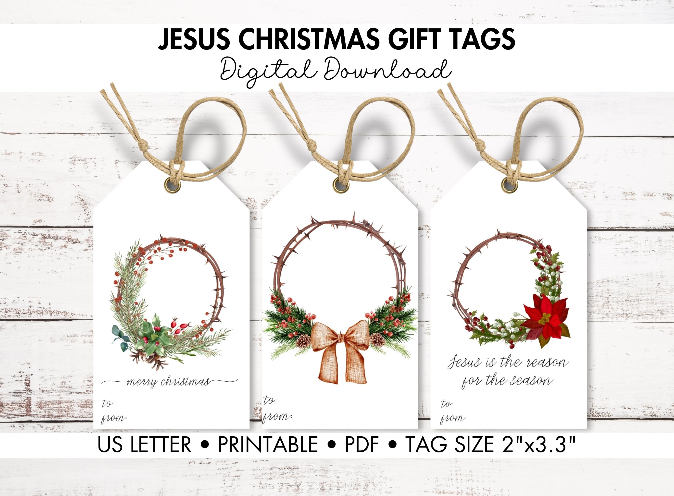 Jesus Christmas Gift Tags - Etsy