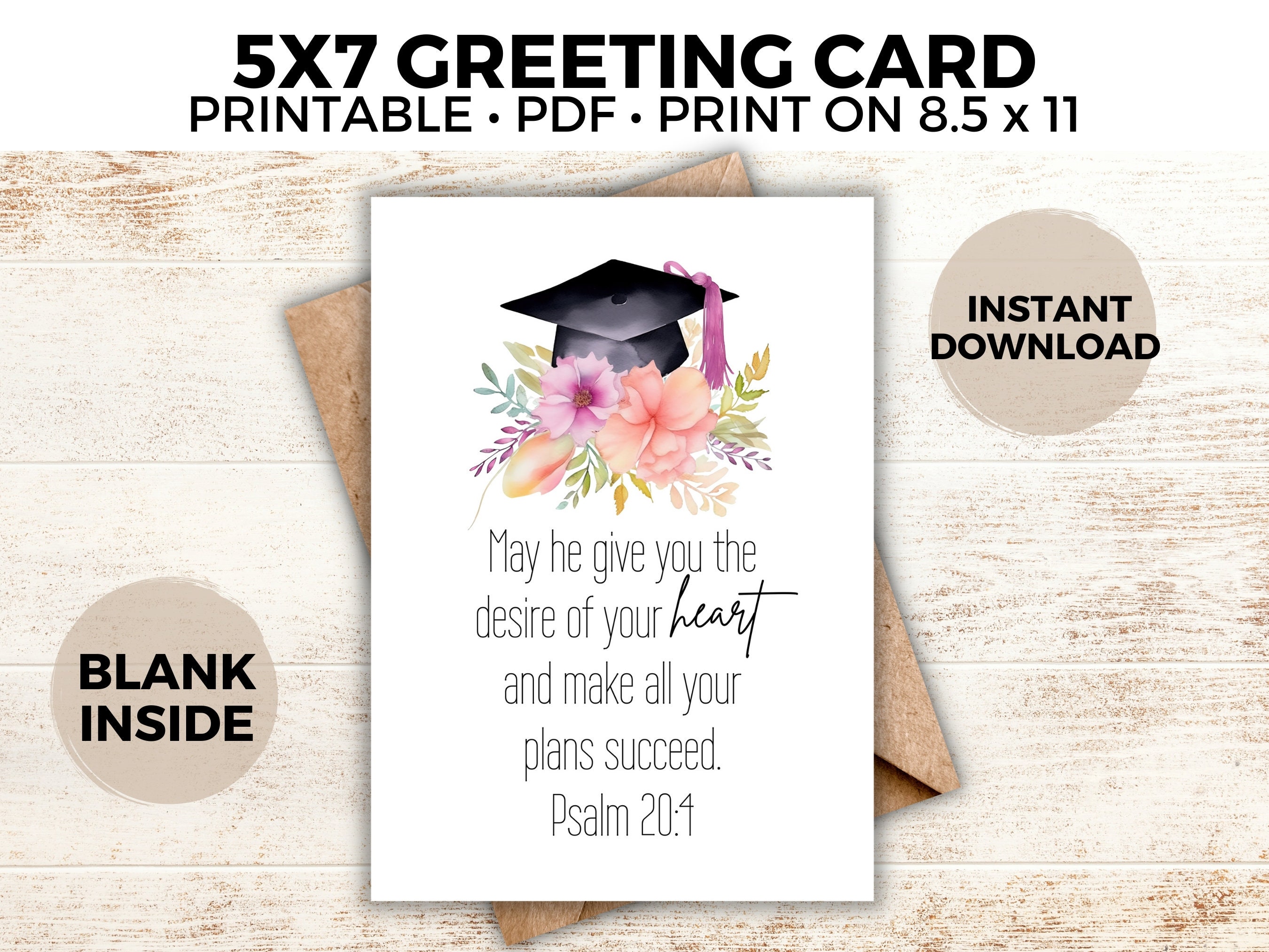 Graduation Christian Card, Meaningful Graduation Card, Bible Verse ...