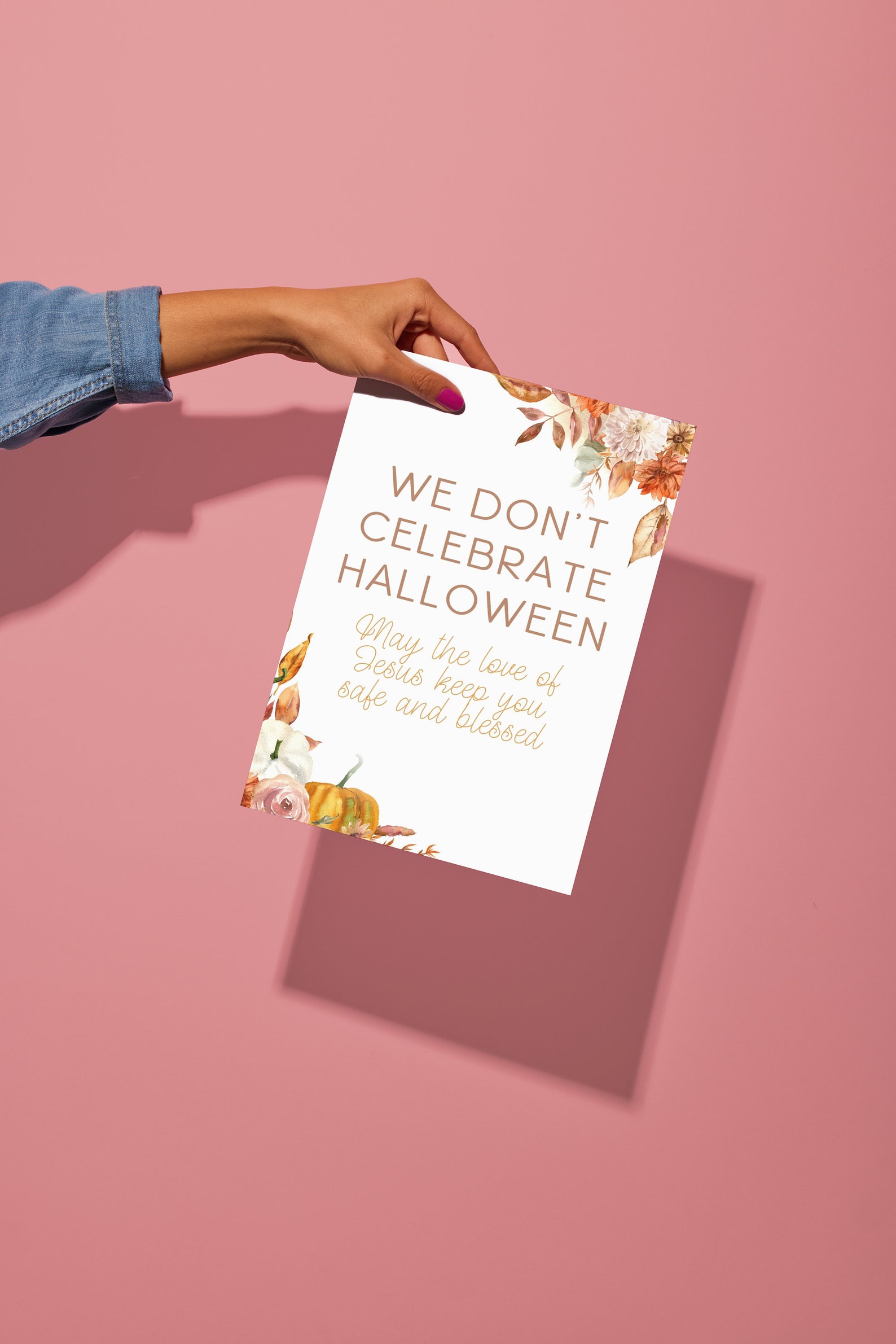 We Do Not Celebrate Halloween Sign, Christian Halloween, Printable Sign ...