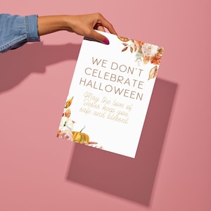 We Do Not Celebrate Halloween Sign, Christian Halloween, Printable Sign ...