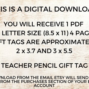 Teacher Appreciation Printable Tags, Thank You Gift Tags Printable ...
