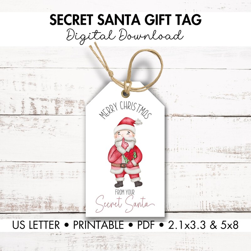 Secret Santa Tags - Etsy