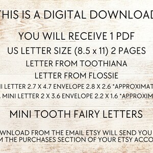 Mini Tooth Fairy Letter, Mini Envelopes, Tooth Fairy Letter Kit, From ...