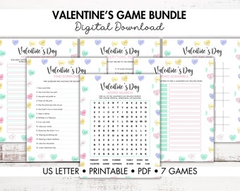 Valentine Double Puzzle Printable, Valentine's Day Riddle Games, Kids ...