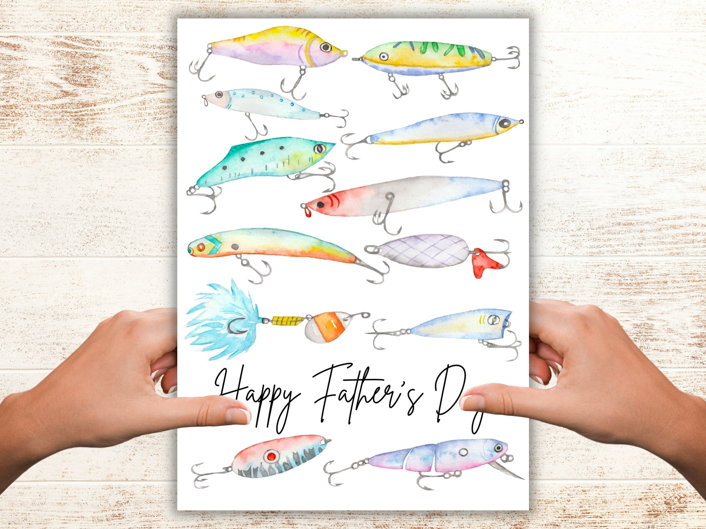 Fishing Father's Day Greeting Card, PDF ,fishing, Printable, Husband ...