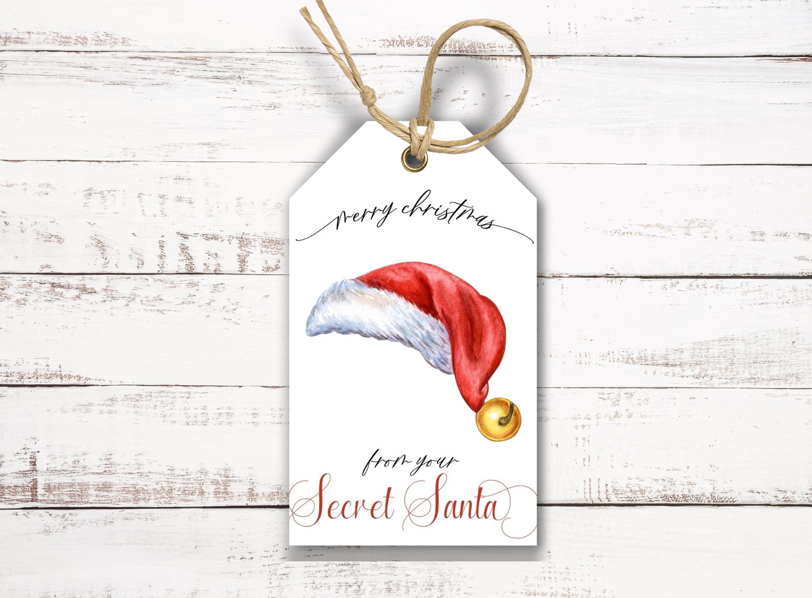 Secret Santa Gift Tags Printable - Etsy